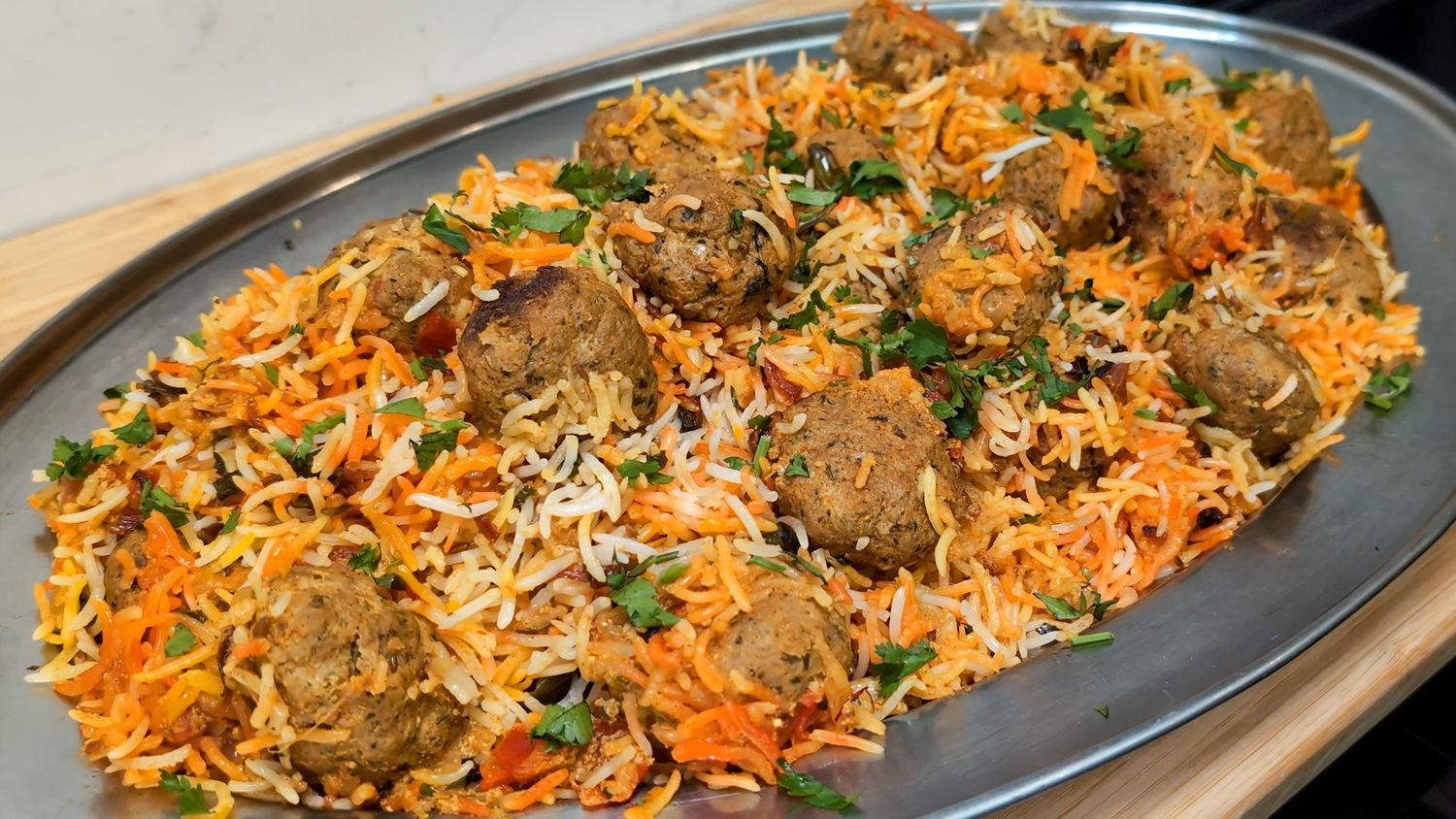 Succulent Beef Kofta Biryani - Burmawala Kitchen